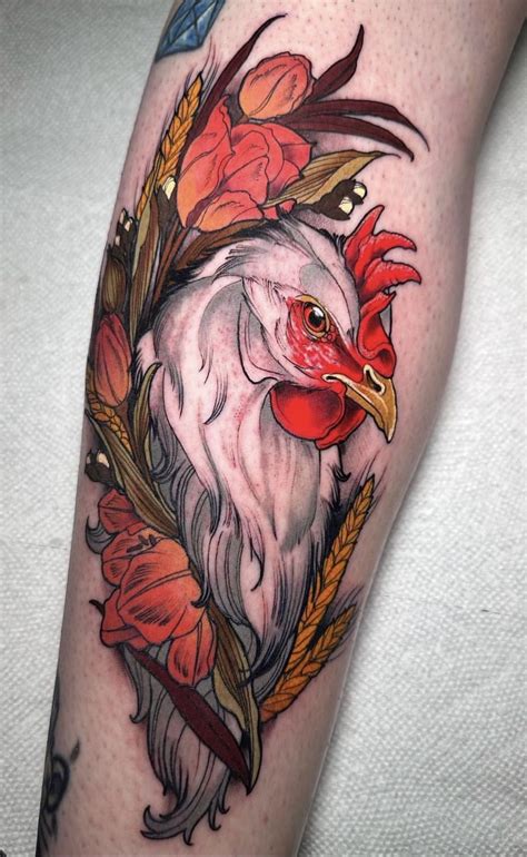 Pin By Miguelzazzletshirt On Tattoos Rooster Tattoo Chicken Tattoo