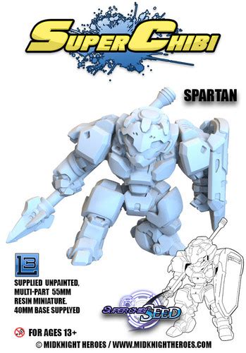 Super Chibi Spartan Super Deformed Mech Warrior Midknightheroesold