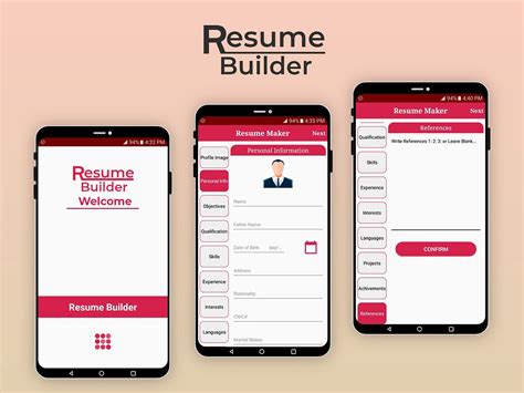 Resume App Designs Themes Templates And Downloadable Graphic Elements