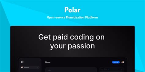 Polar Open Source Monetization Platform Made With React Js