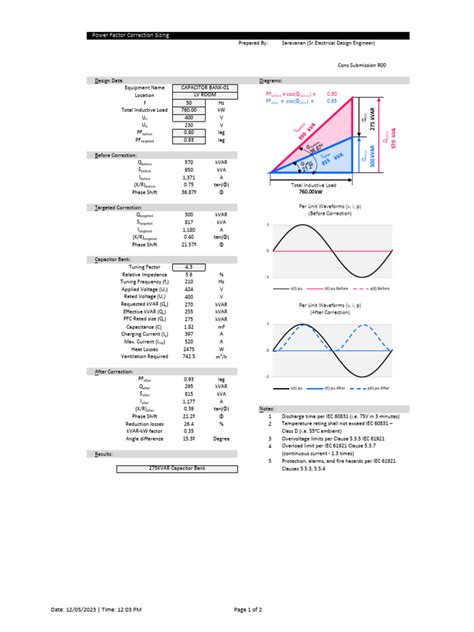 Capacitor Bank Calculation R0 Pdf Capacitor Electronic Engineering