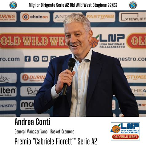 Ad Andrea Conti Vanoli Basket Cremona Il Premio Fioretti” Dirigente