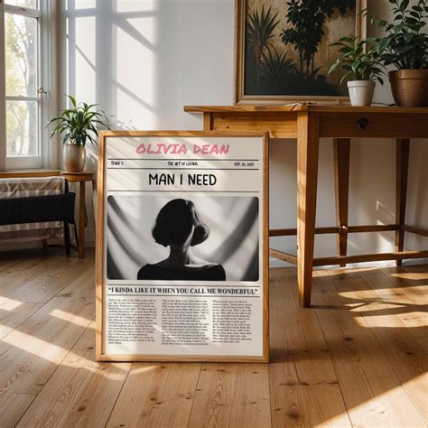 Olivia Dean Album Poster Etsy