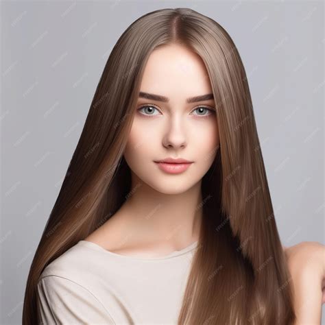 Premium Ai Image A Model With Long Hair And A Long Hair