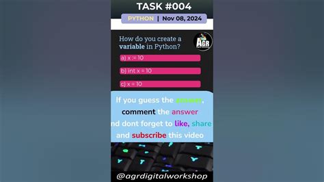Pytask004 Python Basics Creating Variables Youtube
