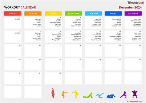 15 Effective Workout Log And Calendar Templates ᐅ Templatelab
