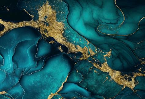 Teal And Gold Fabric Wallpaper At Joanne Magana Blog