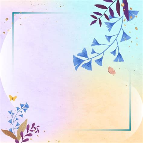 Free Vector Colorful Rectangle Leaf Frame