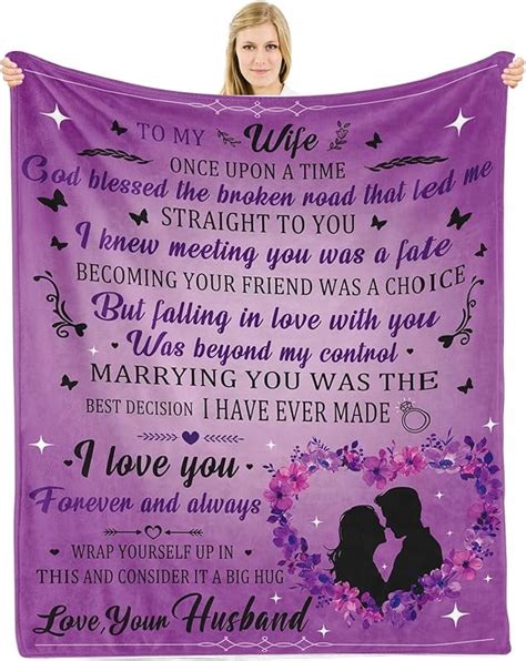 Mothers Birthday T Throw Blanket From Husband Ts To My Wife