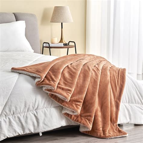 Luxurious Velvet Plush Fleece Reversible Sherpa Bed Blanket Overstock