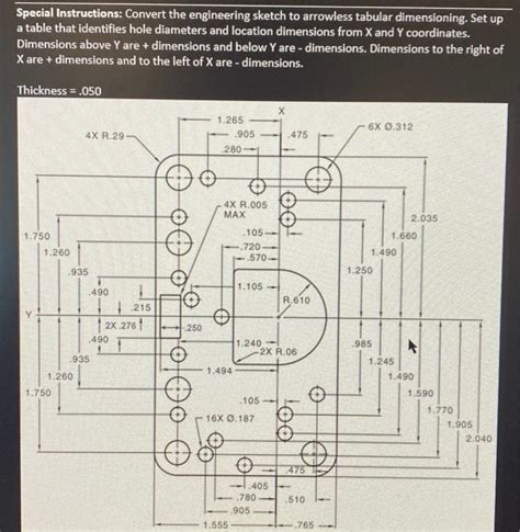 Solved Please Create A Fully Dimensioned Drawing Of This