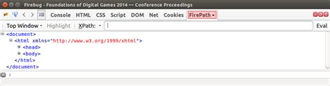 An Overview Of The FirePath Tab In The Firebug Window Download Scientific Diagram