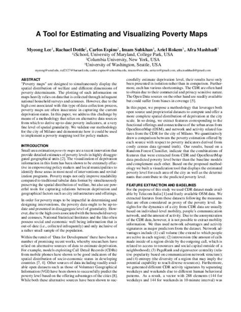 Pdf A Tool For Estimating And Visualizing Poverty Maps