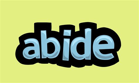 Abide Writing Vector Design On A Yellow Background 11594278 Vector Art