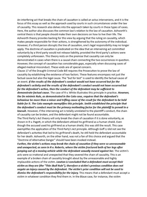 Causation 2 Pdf Causation Law Common Law