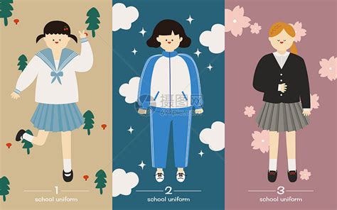 校服少女插画图片下载 正版图片400147481 摄图网