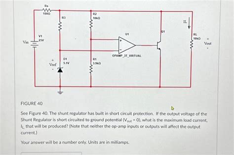 Solved See Figure The Output Voltage Of The Shunt Chegg