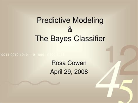 Ppt Predictive Modeling And The Bayes Classifier Powerpoint Presentation Id 1274345