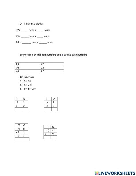Math Assessment 1705261 Msohw21 Liveworksheets