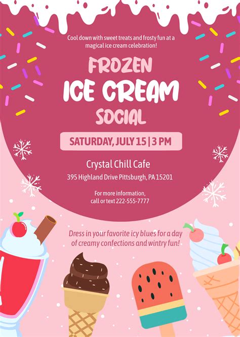 Ice Cream Social Invitation Template Items Similar To Ice Cream Social