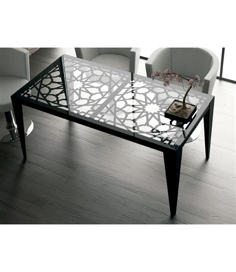 Mesa Fija Para Salón De Forja Y Cristal Muebles Tienda®
