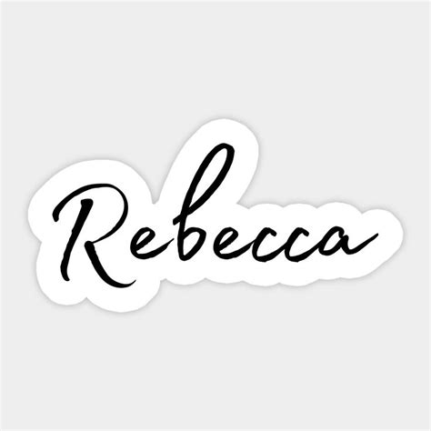 Rebecca Name Calligraphy By Word Minimalism