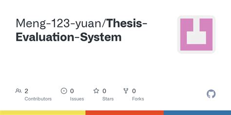 Github Meng 123 Yuanthesis Evaluation System