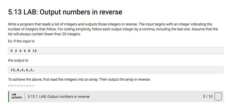 Alue515 Lab Output Values Below An Amount Write A Program That First Gets A List Of Integers