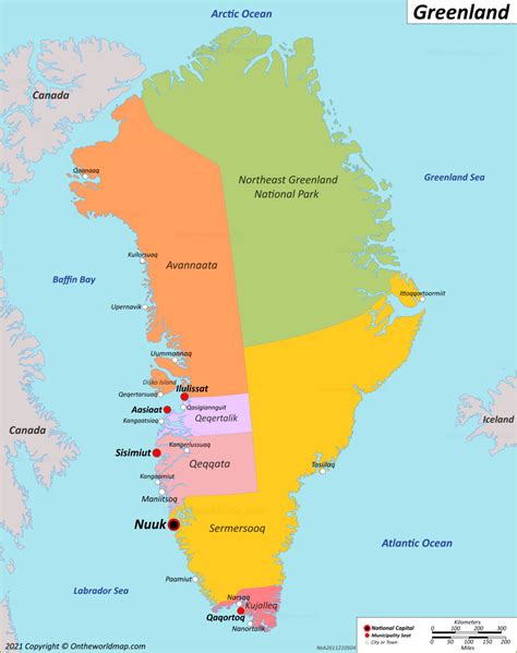 Map Of Canada And Greenland