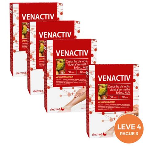 Venactiv 60 Cápsulas Dietmed Leve 4 Pague 3 Peixe Verde