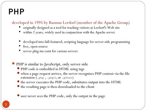 Php Powerpoint Slides Ppt Web Development Internet
