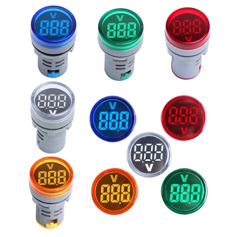22mm Ac 60 500v 0 100a Led Voltmeter Voltagecurrent Meter Indicator