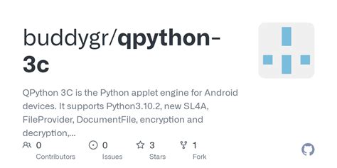 GitHub Buddygr Qpython 3c QPython 3C Is The Python Applet Engine For Android Devices It