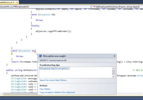 Web Service Error When Working With Entirex Adabas Natural Software