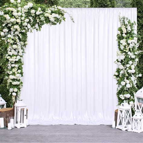 10x10ft White Backdrop Curtain For Parties Wedding White