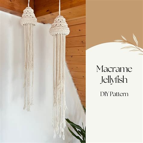 DIY Macrame Jellyfish Macrame PDF Pattern Step By Step Macrame Pattern For Beginners Instant