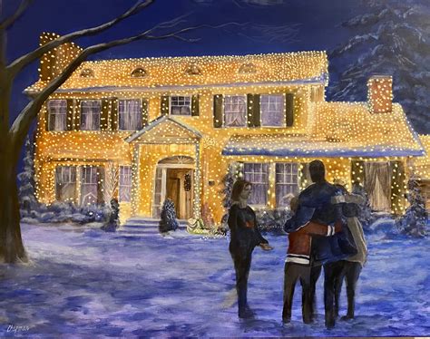 Griswold House From Christmas Vacation House With Lights On Etsy