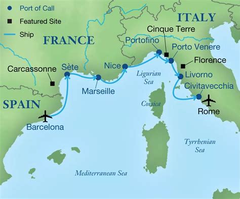 Map Of South Of France And Italian Riviera Adams Printable Map