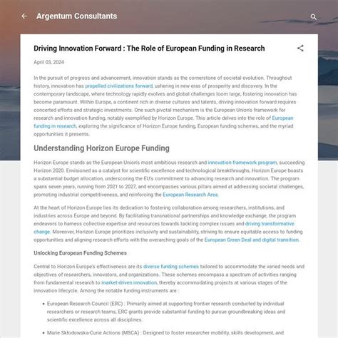 Driving Innovation Forward The Role Of European Funding In Research