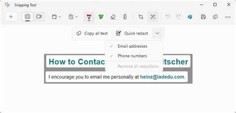 How To Redact Text In A Screenshot With Snipping Tool La De Du