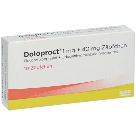 Doloproct® 1 Mg 40 Mg Zäpfchen 10 St Mit Dem E Rezept Kaufen Shop