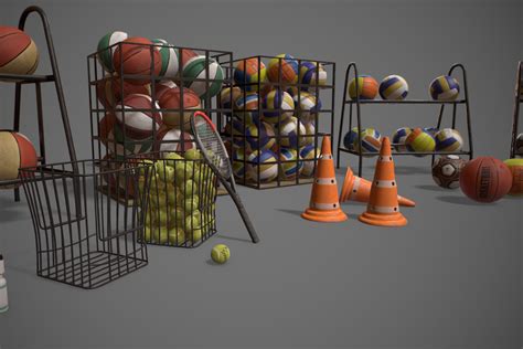 Sports Items Set 1 3d 소품 Unity Asset Store