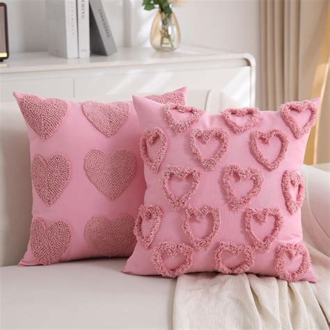 Koolife Heart Love Cute Pink Valentines Throw Pillow Covers