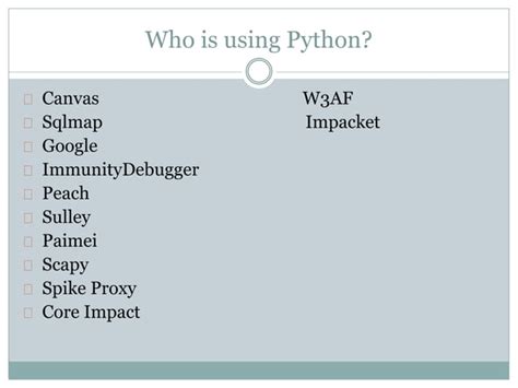 Penetration Testing Using Python Pptx Programming Languages Computing