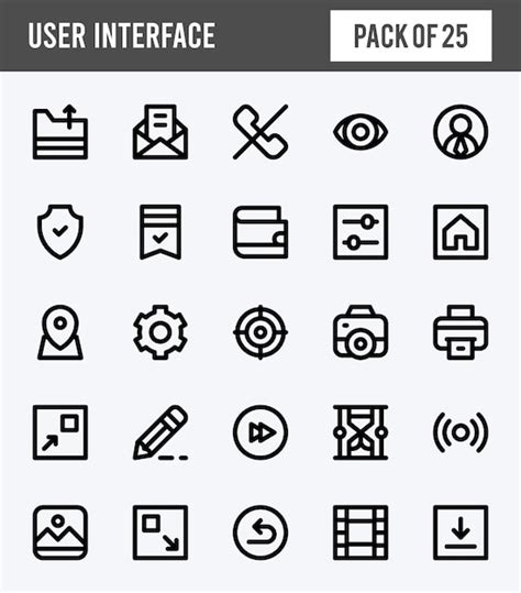 Premium Vector User Interface Lineal Expanded Icons Pack Vector Illustration