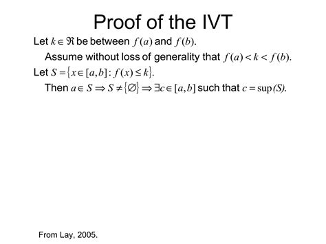 Intermediate Value Theorem Ppt Free Download