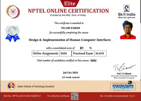 eswar yeluri on linkedin nptel professionaldevelopment hci