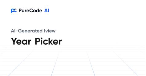 Build Great Iview Year Picker Components Faster Using Ai Tools