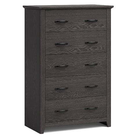 Costway 5 Drawer Chest Storage Dresser Cabinet Space Saving And Stylish