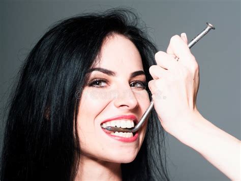 Strong Teeth Closeup Of Young Woman With Snow White Smile Ideal Strong White Teeth Teethcare